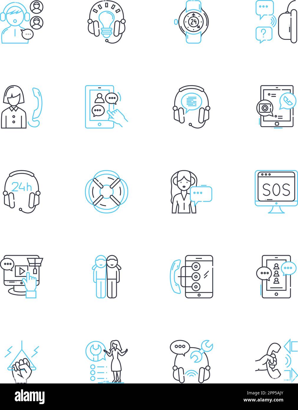 Encourage motivate linear icons set. Inspiration, Empowerment ...