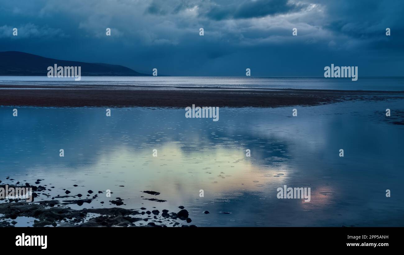 Early morning rain on Brora beach Stock Photo - Alamy