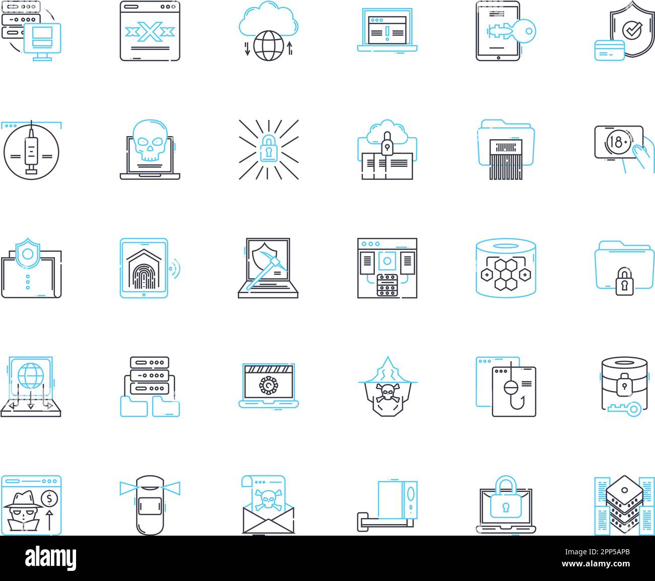 Nerk protection linear icons set. Security, Firewall, Encryption ... Nerk protection linear icons set. Security, Firewall, Encryption ...
