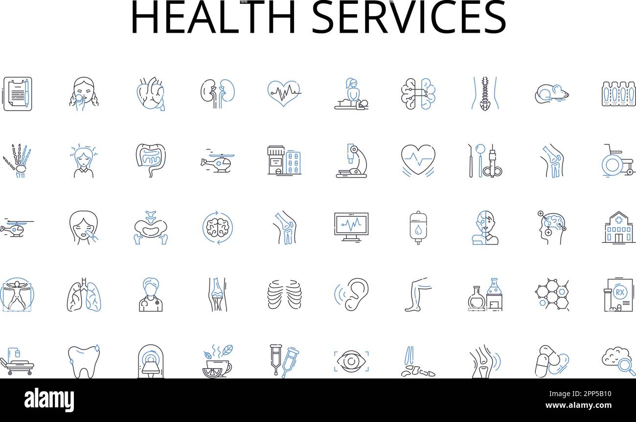 Health services line icons collection. Export, Import, Trade, Logistics ...