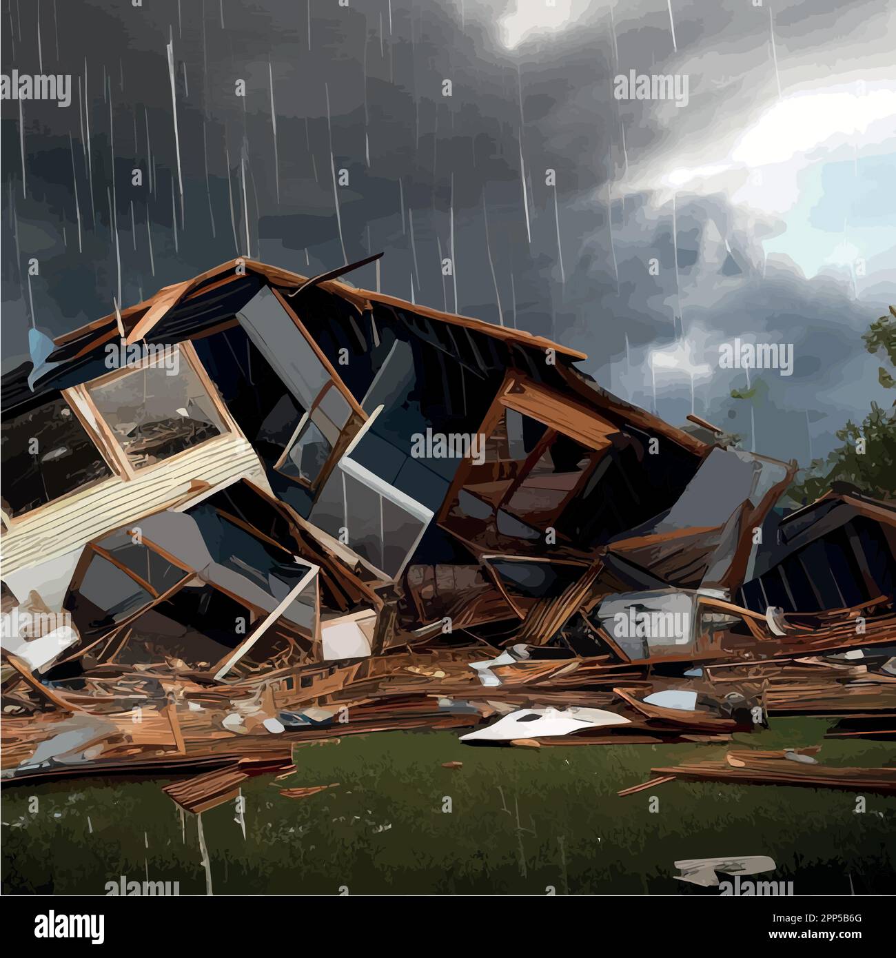 Supercell thunderstorm cloud Stock Vector Images - Alamy