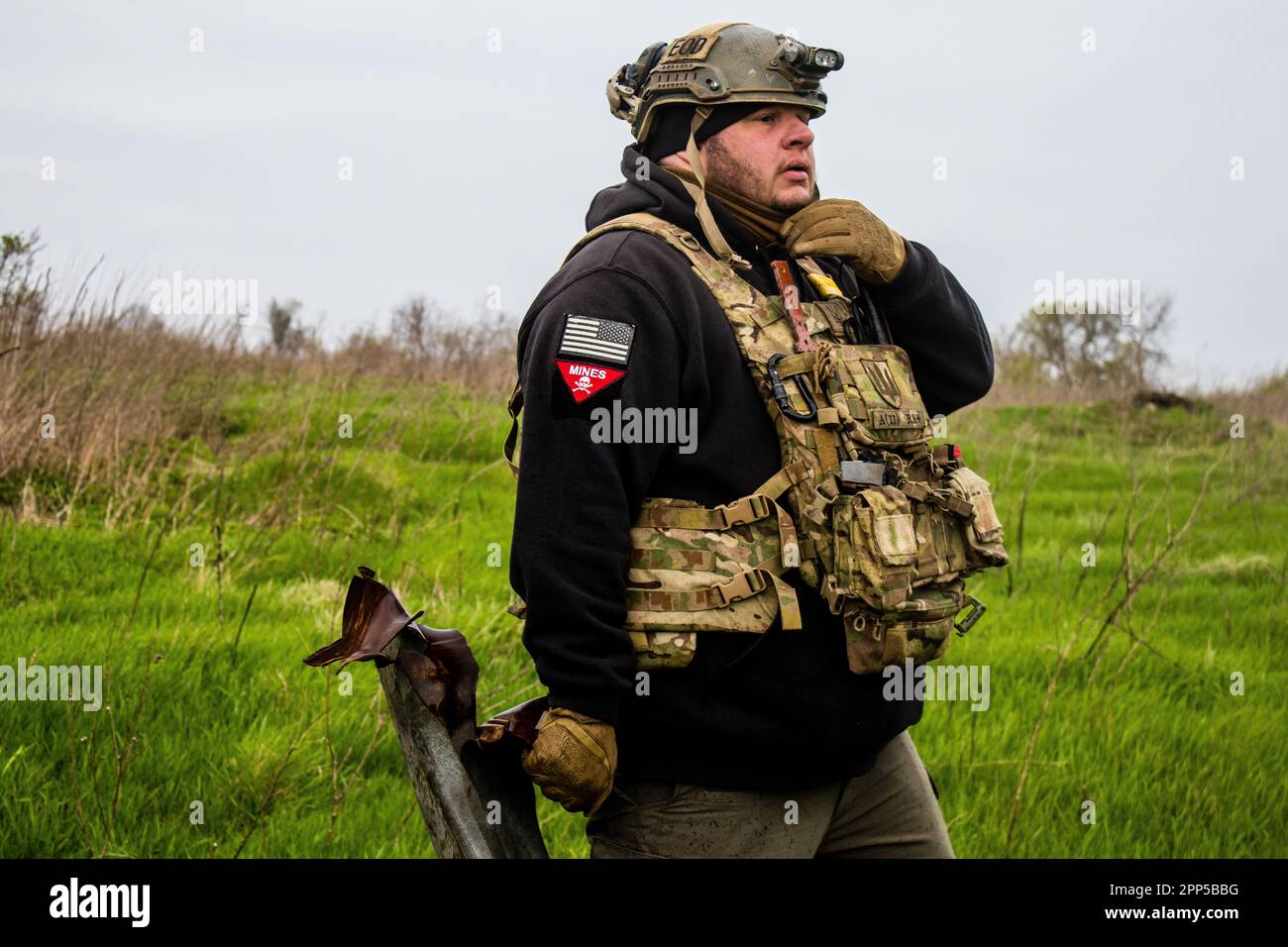 Stu Miller, deminer from SOLI EOD team. They cleared anti-tank and land ...