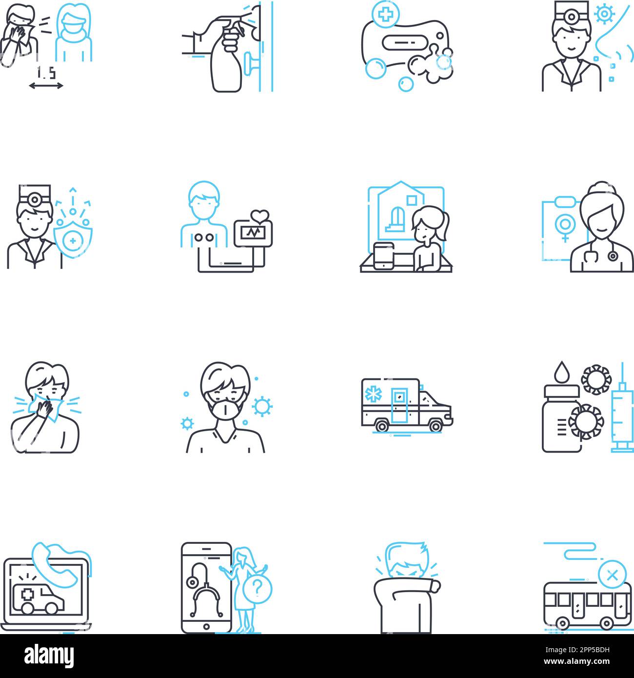 Techno healing linear icons set. Technology, Healing, Science, Medicine ...