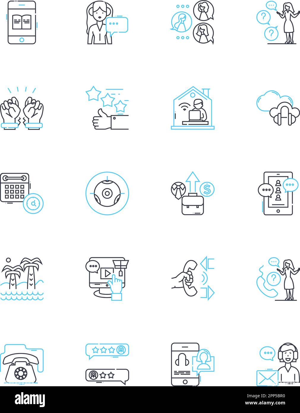 Client loyalty linear icons set. Commitment, Retention, Dedication ... Client loyalty linear icons set. Commitment, Retention, Dedication ...