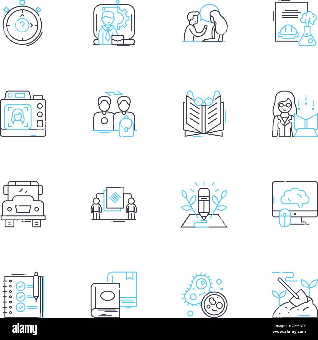 Specialization linear icons set. Expertise, Proficiency, Mastery, Skill ...