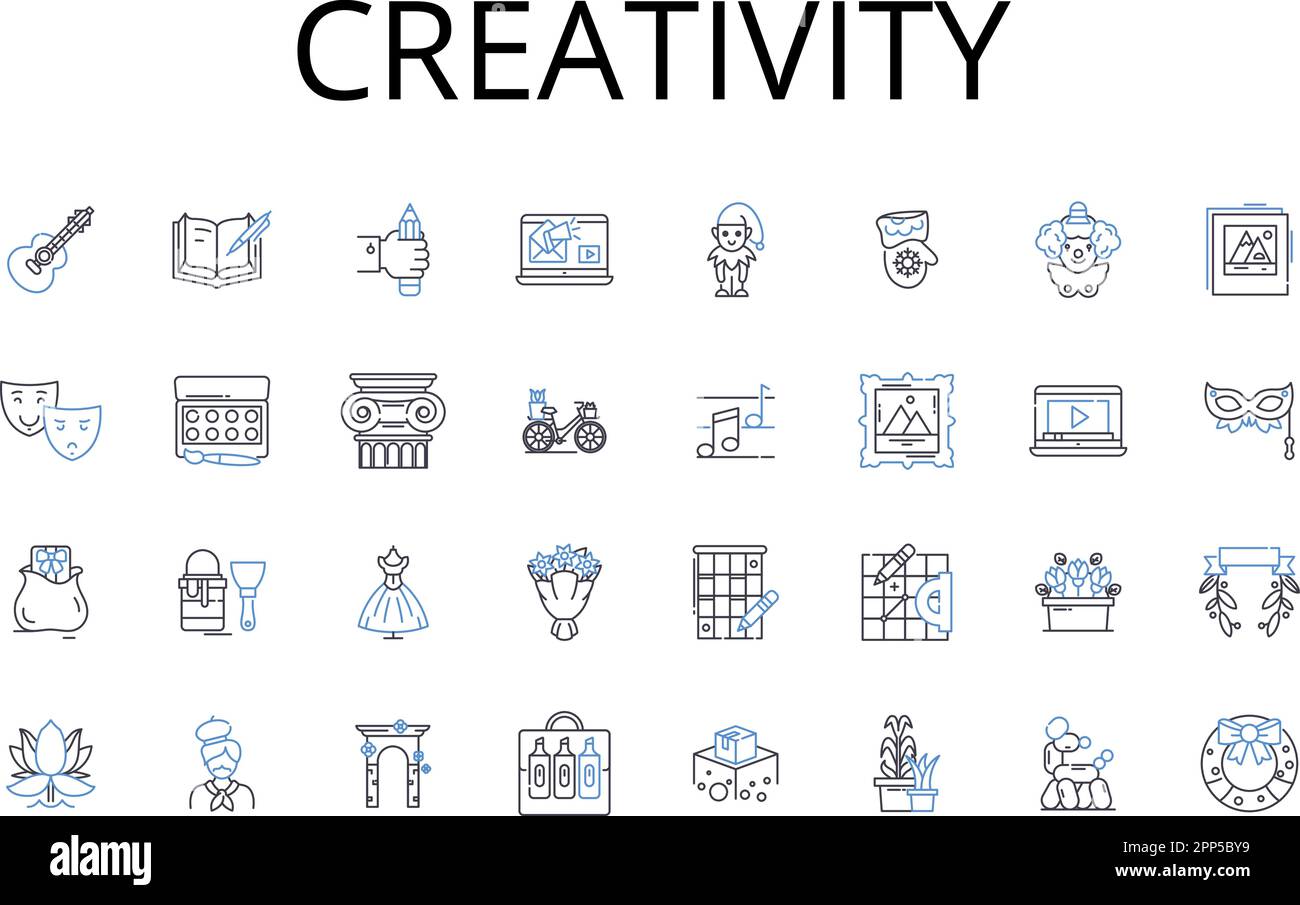 Creativity line icons collection. Innovation, Novelty, Ingenuity ...