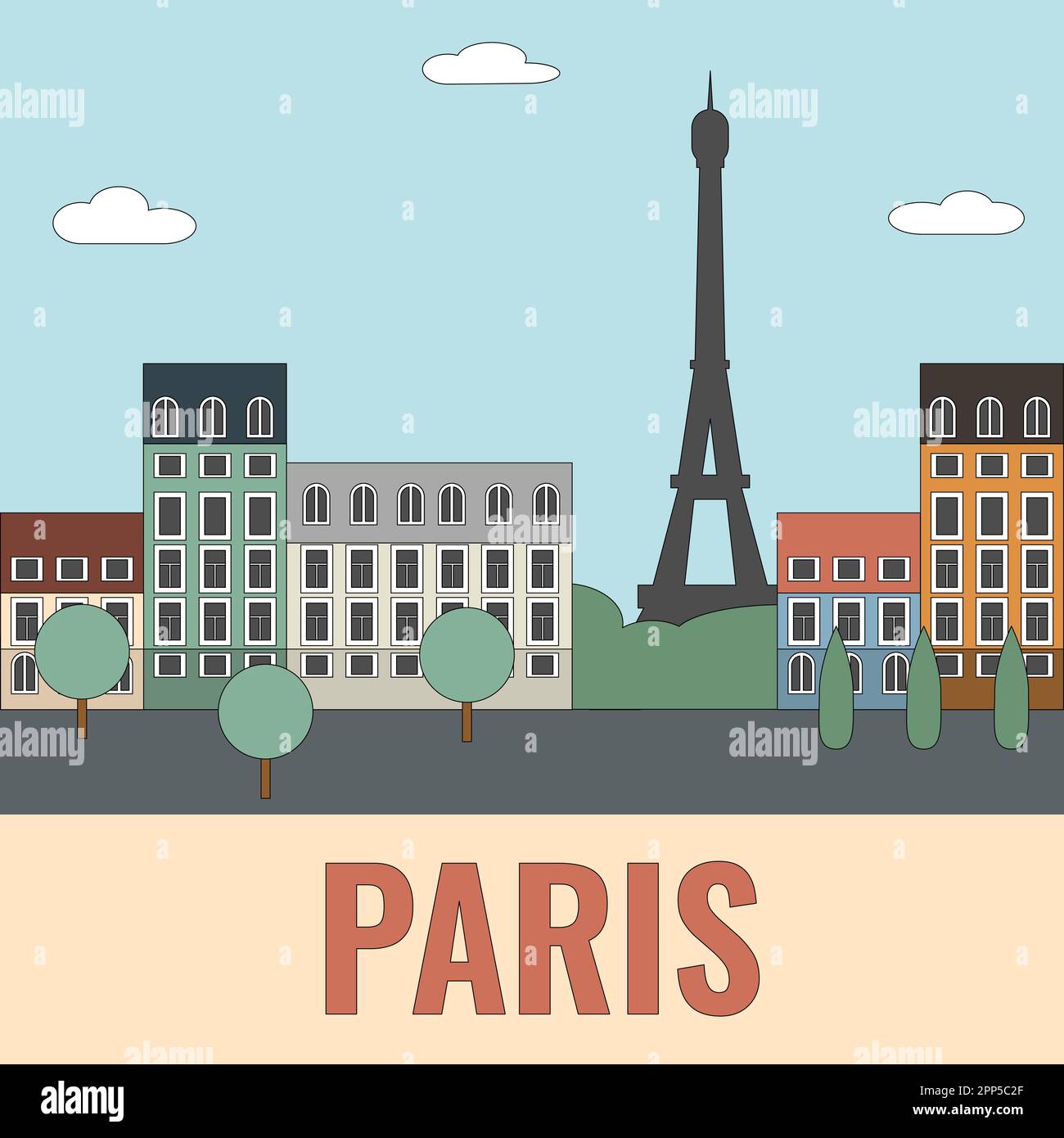 Paris green trees Stock Vector Images - Alamy