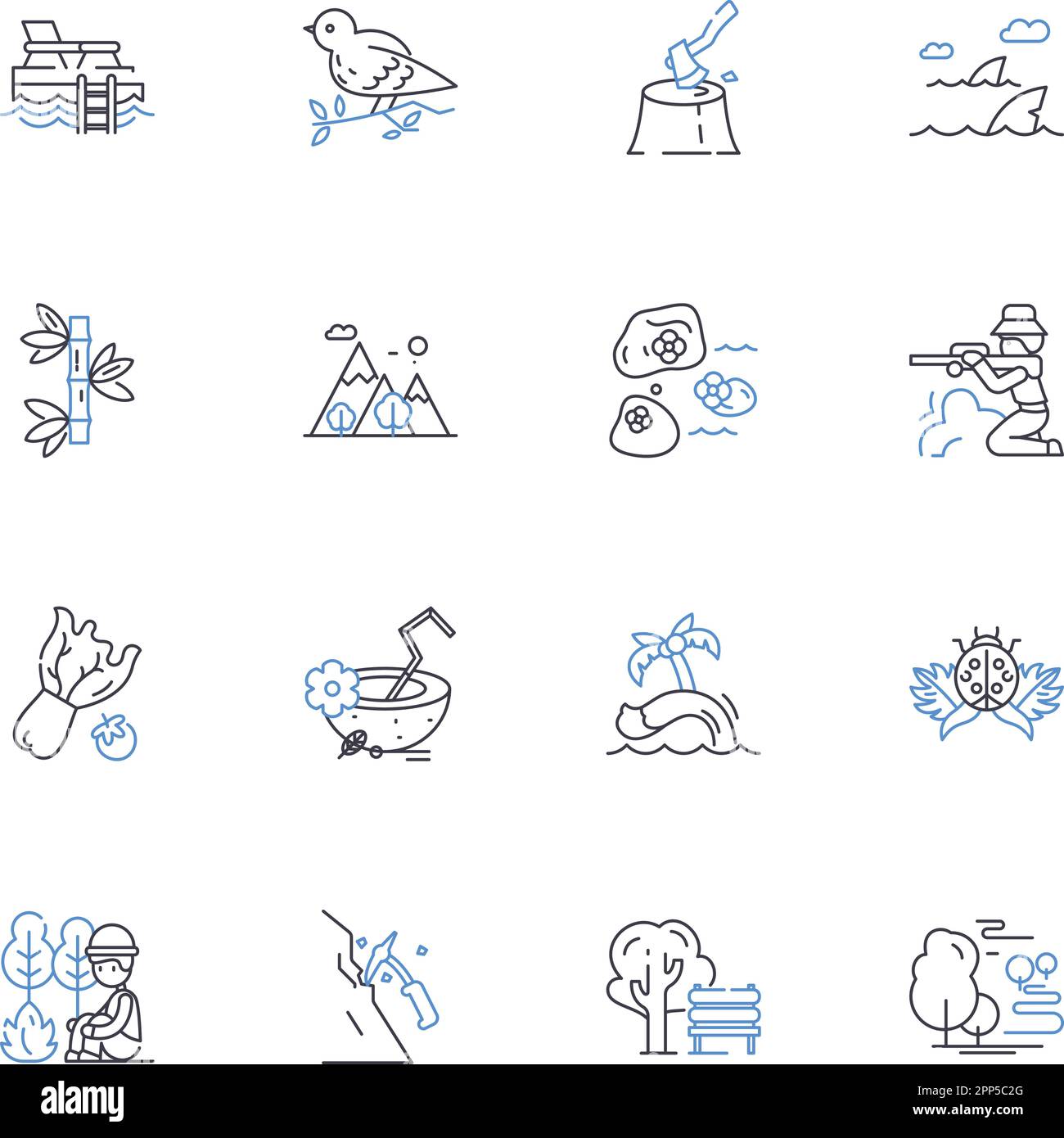 Golfing clubbing line icons collection. Swinging, Driving, Putting ...