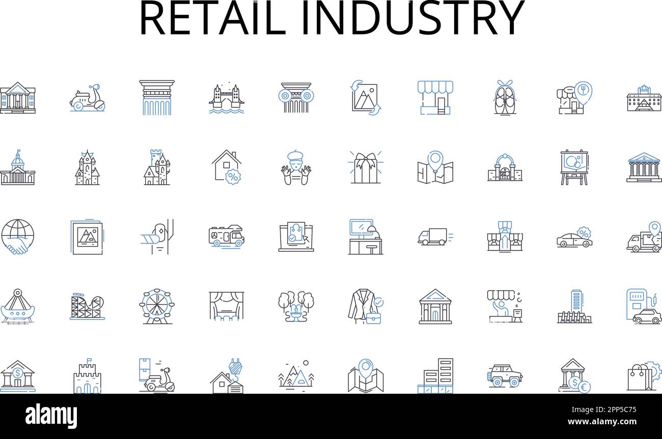 Retail industry line icons collection. Empowered, Strong, Feminine ...