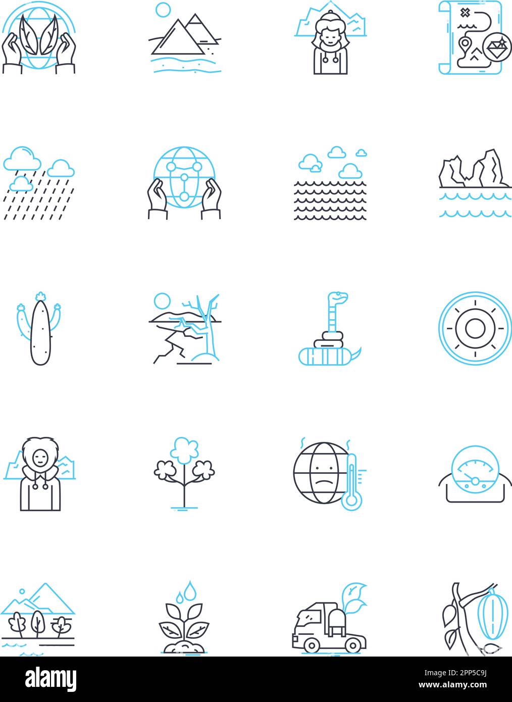 Sustainable linear icons set. Renewable, Ecofriendly, Recyclable ...