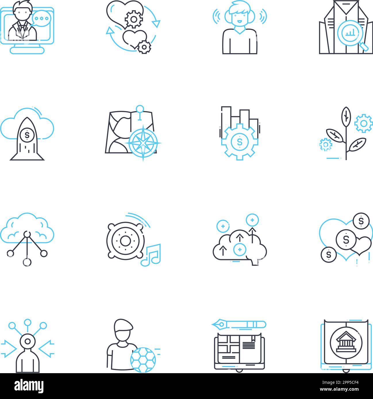 Compassion and activism linear icons set. Empathy, Kindness ...