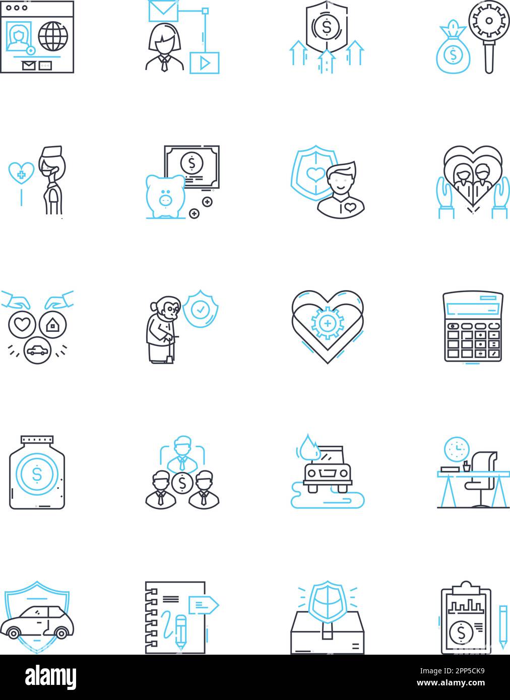 Workplace safety linear icons set. PPE, Hazards, Prevention, Training ...