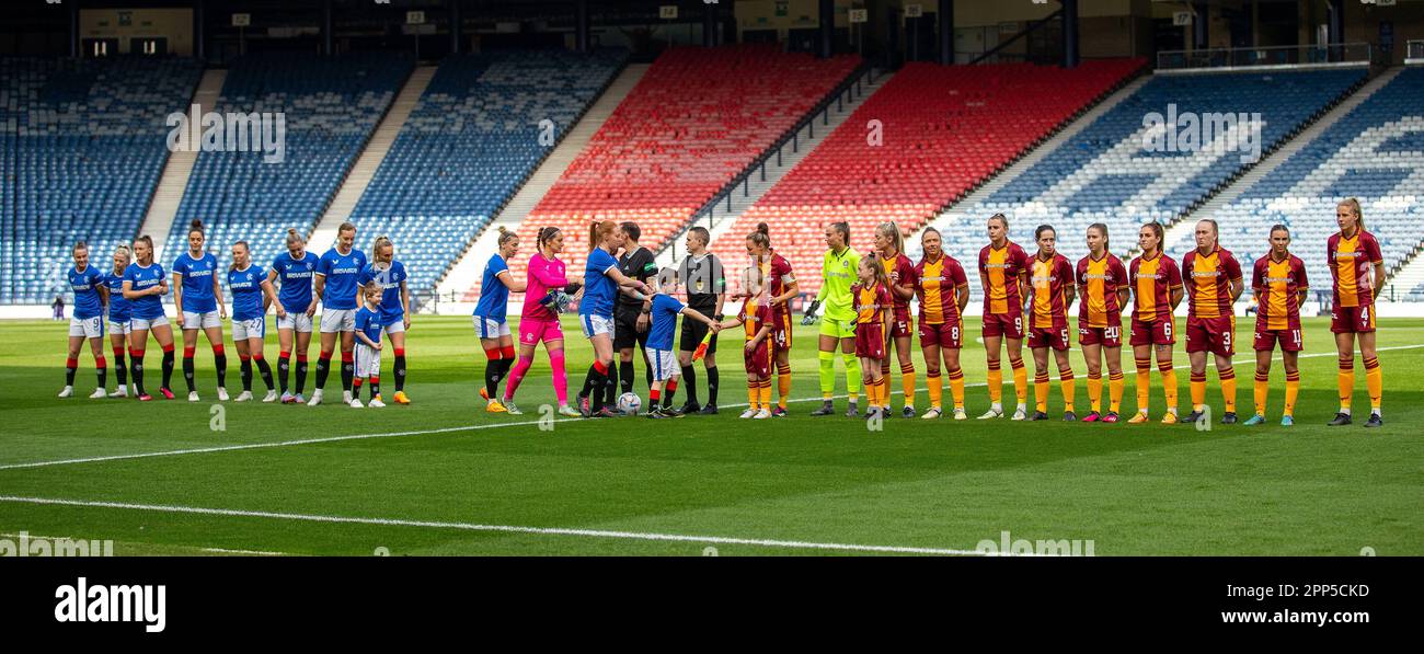 22nd April 2023; Hampden Park, Glasgow, Scotland: Womens Scottish Cup ...