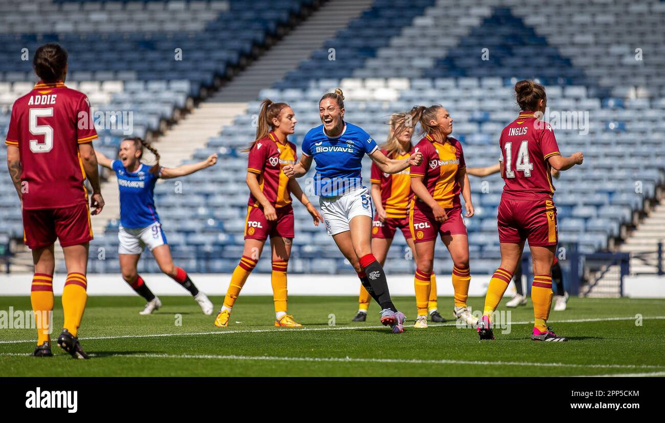 22nd April 2023; Hampden Park, Glasgow, Scotland: Womens Scottish Cup ...
