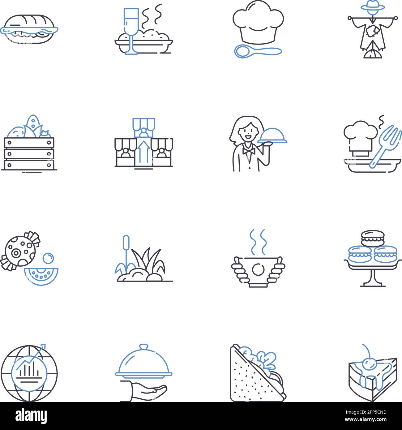 Modern Cooking line icons collection. Molecular, Fusion, Artisanal ...