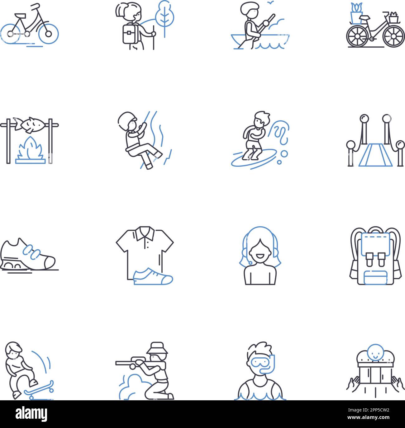 Leisure marketplace line icons collection. Recreation, Relaxation, Entertainment, Adventure ...