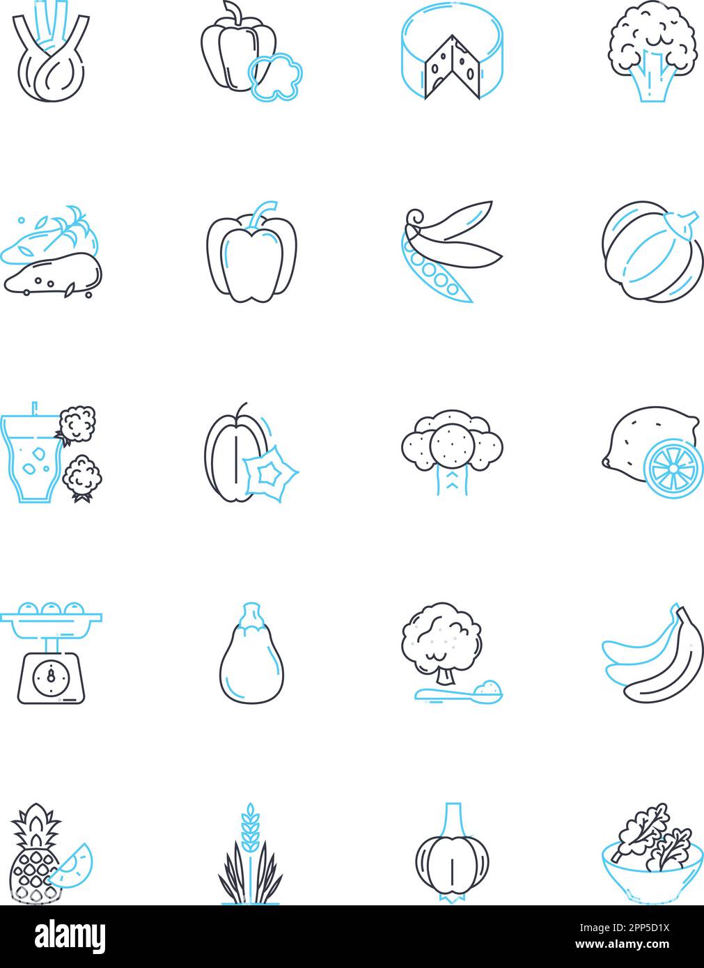 All-natural linear icons set. Organic, Pure, Clean, Fresh, Wholesome ...