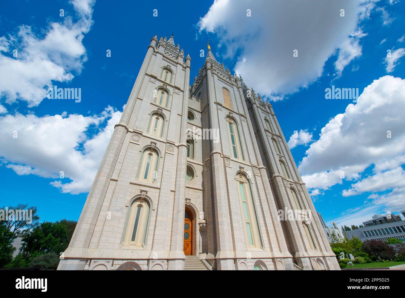 Aerial view salt lake temple hi-res stock photography and images - Alamy