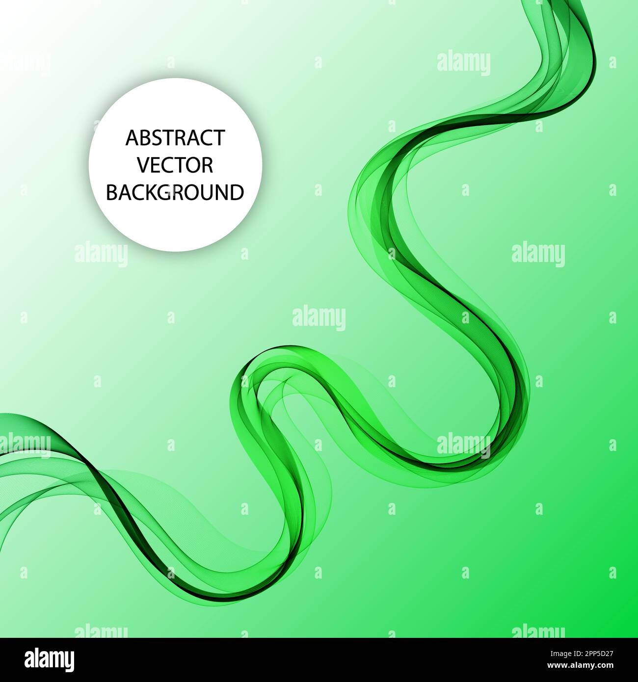 Green wave pattern. Abstract vector wave. Template for presentation ...