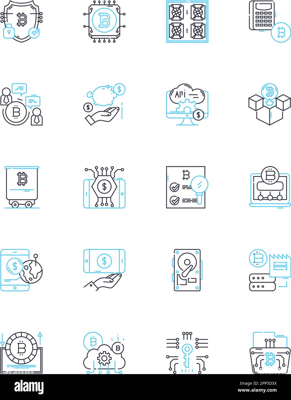 Renewable training linear icons set. Solar, Wind, Hydroelectric ...