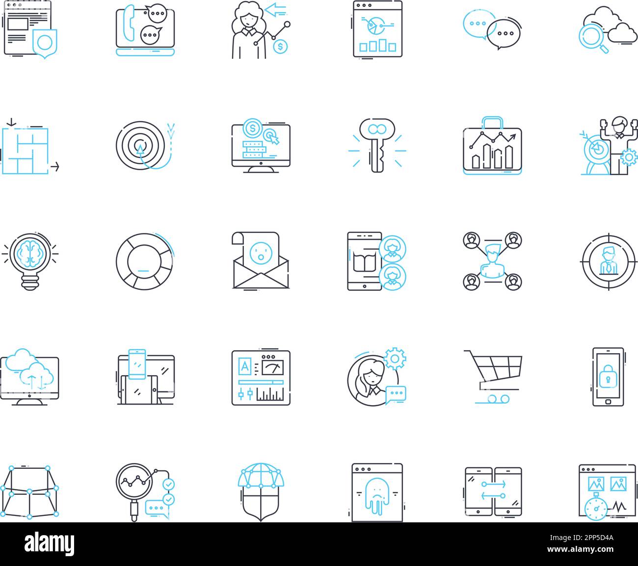 Branding identity linear icons set. Logo, Brandmark, Typography, Color ...