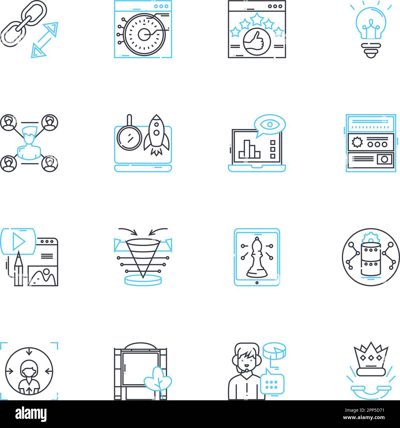 Content analytics linear icons set. Insights, Optimization, Engagement ... Content analytics linear icons set. Insights, Optimization, Engagement ...
