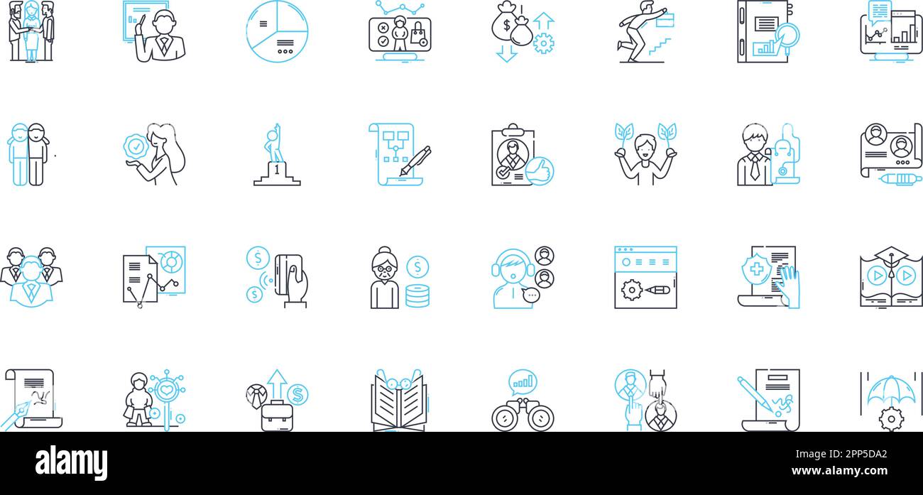 Creative Thinking linear icons set. Innovation, Imagination, Ingenuity ...