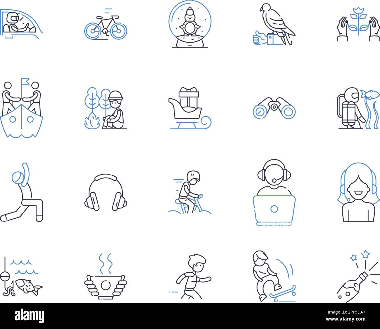 Cybersecurity Line Icons Collection Encryption Malware Firewall