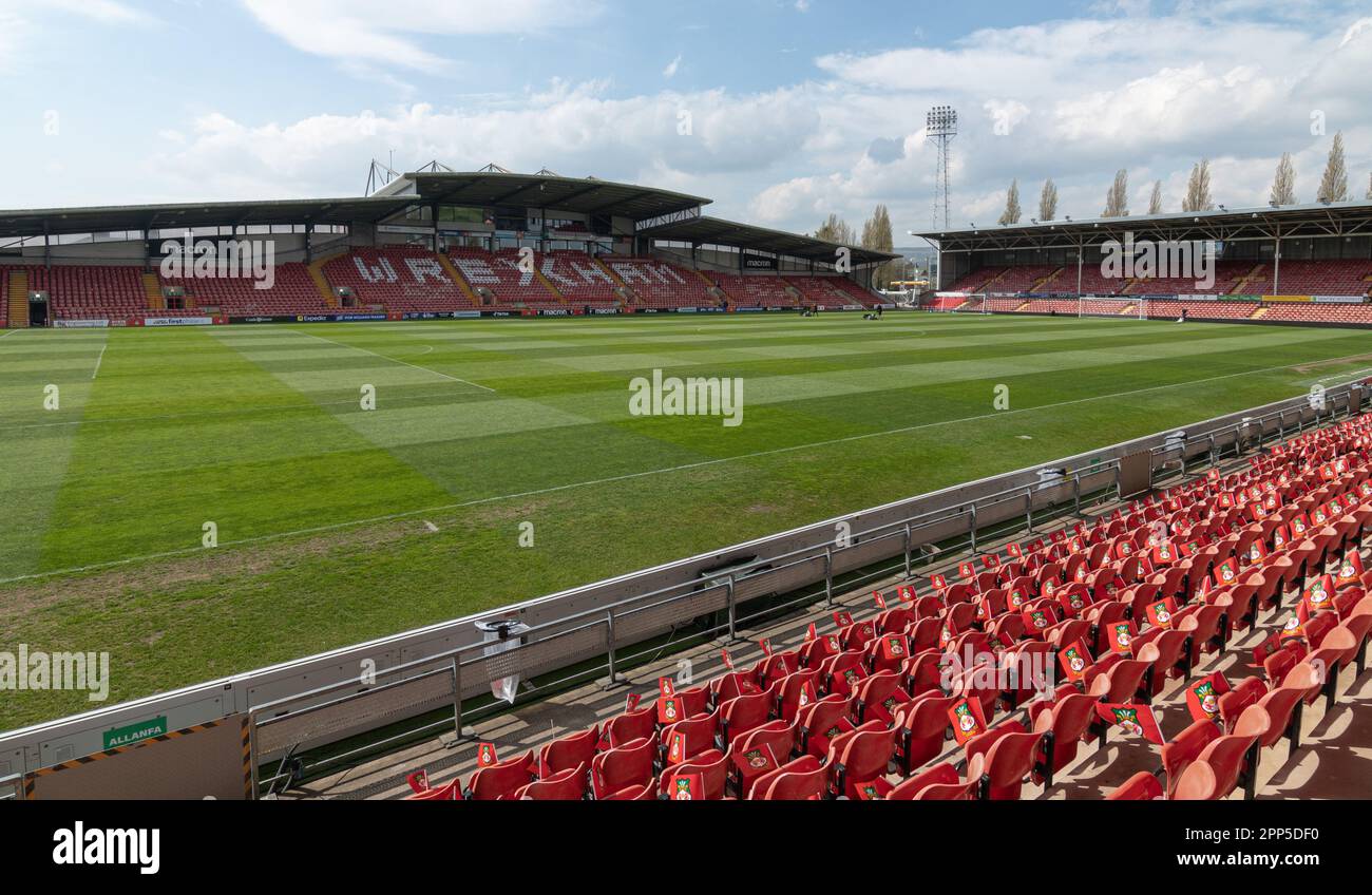 Wrexham, Wrexham County Borough, Wales. 22nd April 2023. The Racecourse ...