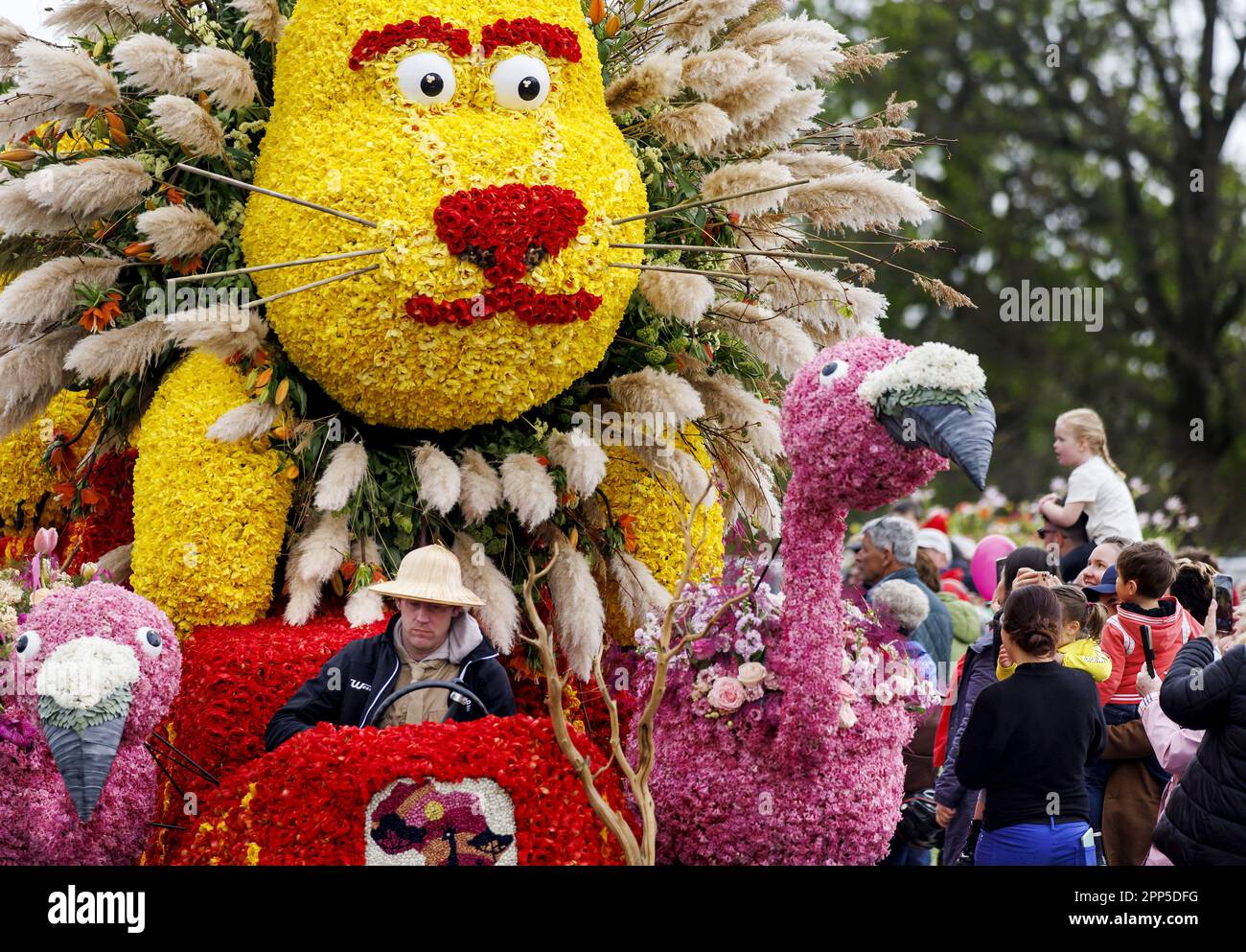 VOORHOUT - Floats and floats decorated with flowers pass by during the ...