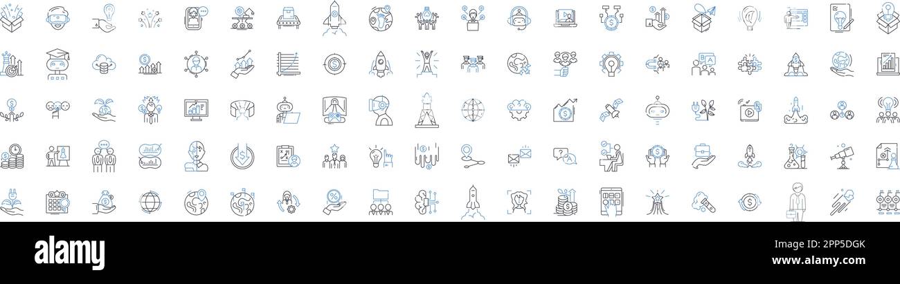 Improvement line icons collection. Refinement, Progress, Growth ...