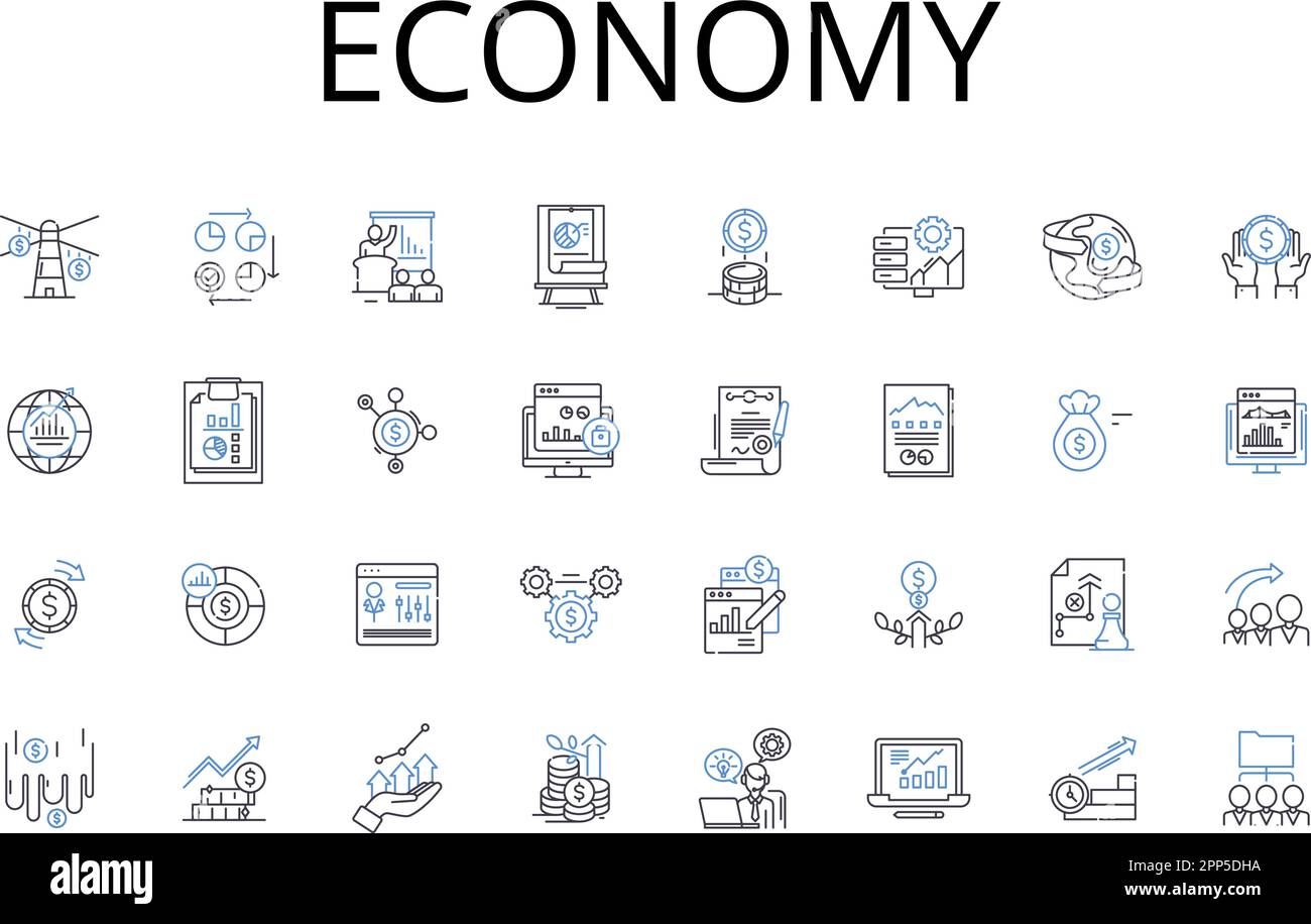 Economy line icons collection. Business, Finances, Commerce, Market ...