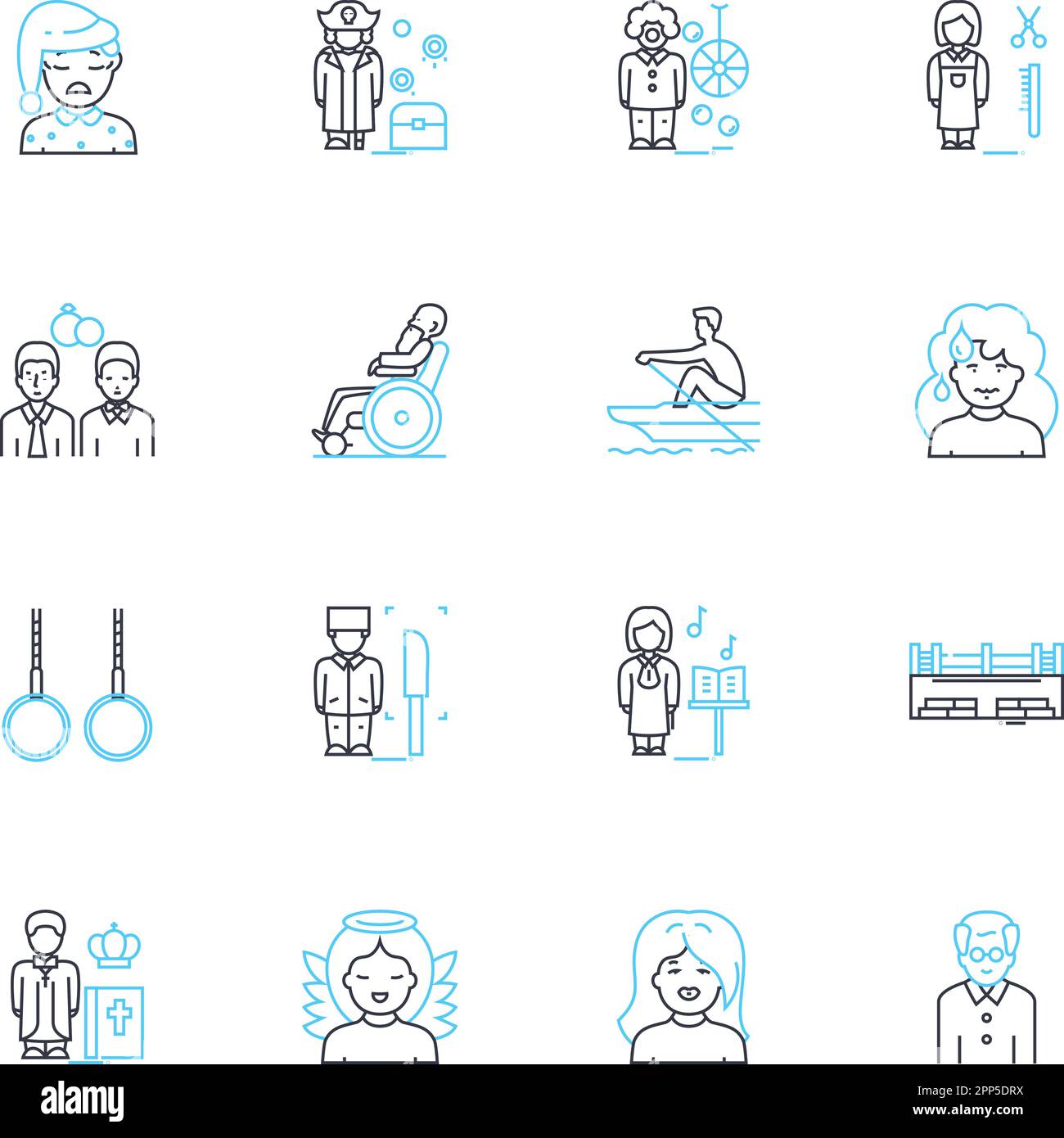 Relationship counselling linear icons set. Communication, Trust ...