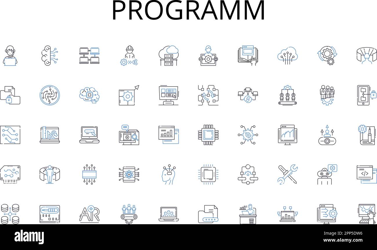 Programm line icons collection. Strategy, Innovation, Leadership ...