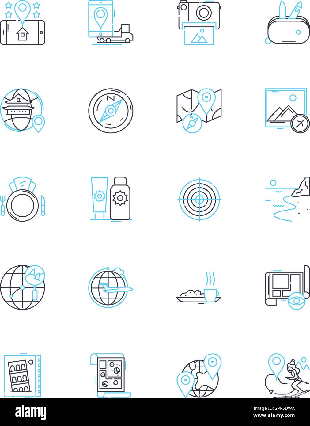 Metadata linear icons set. Structured, Standards, Quality, Management ...