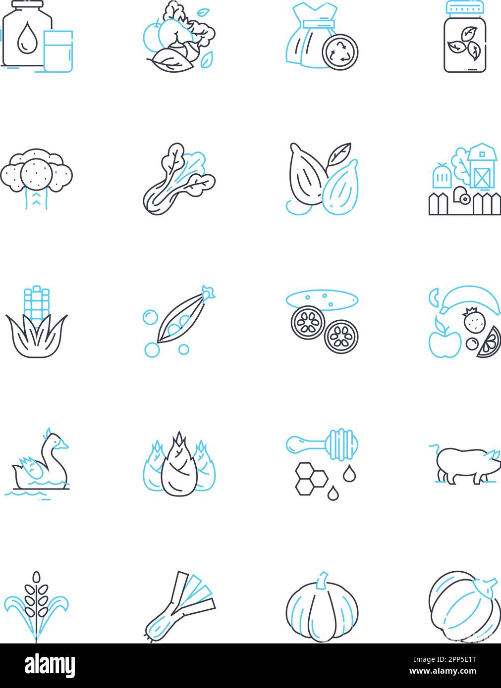 Bio park linear icons set. Wildlife, Conservation, Nature, Habitat ...