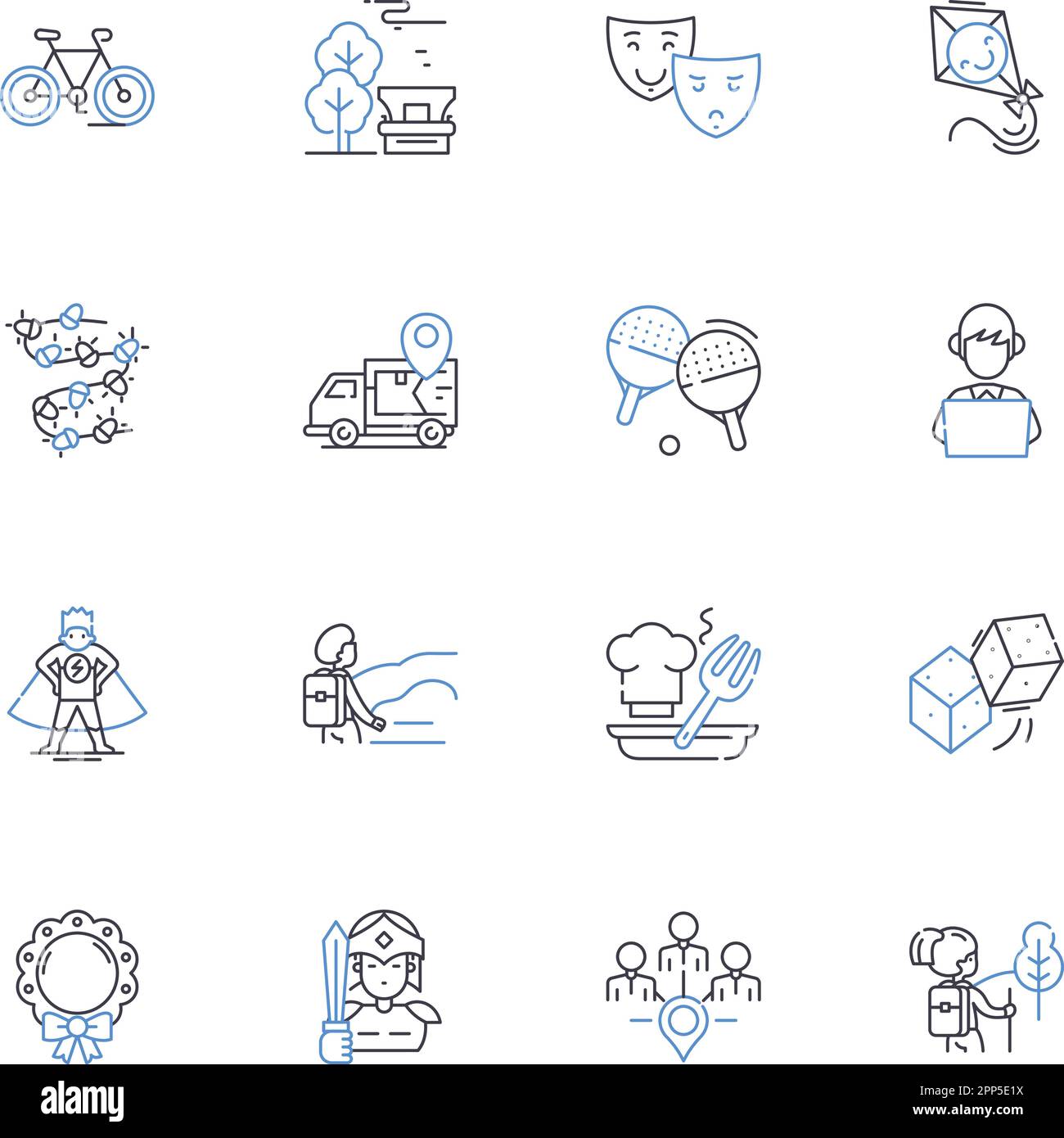 Merry frolics line icons collection. Laughter, Festive, Joyful, Jolly ...