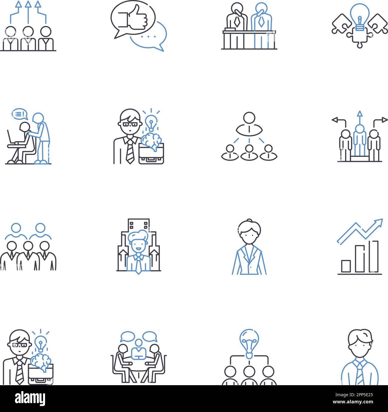 Chancellor and vocation line icons collection. Leadership, Calling ...