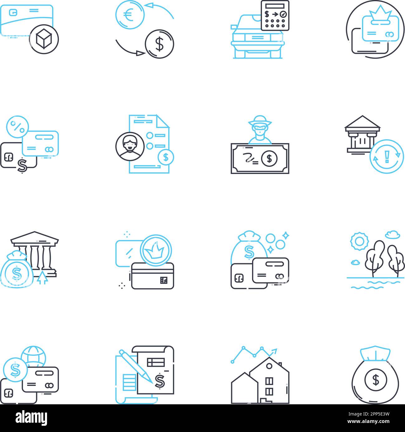 Financial returns linear icons set. Profit, Yield, Gain, Income ...