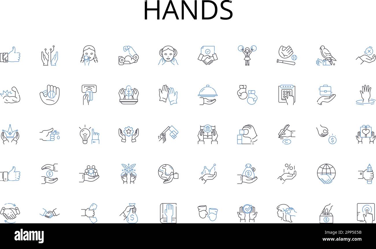 Hands line icons collection. Schools, Universities, Academies ... Hands line icons collection. Schools, Universities, Academies ...