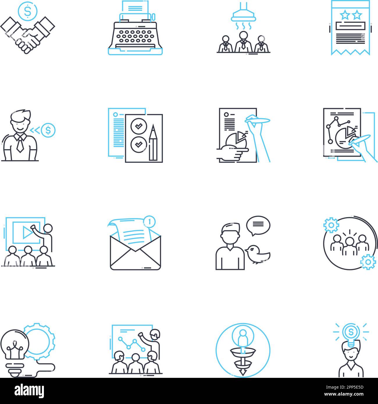 Sales and revenue linear icons set. Profit, Revenue, Sales, Income ...