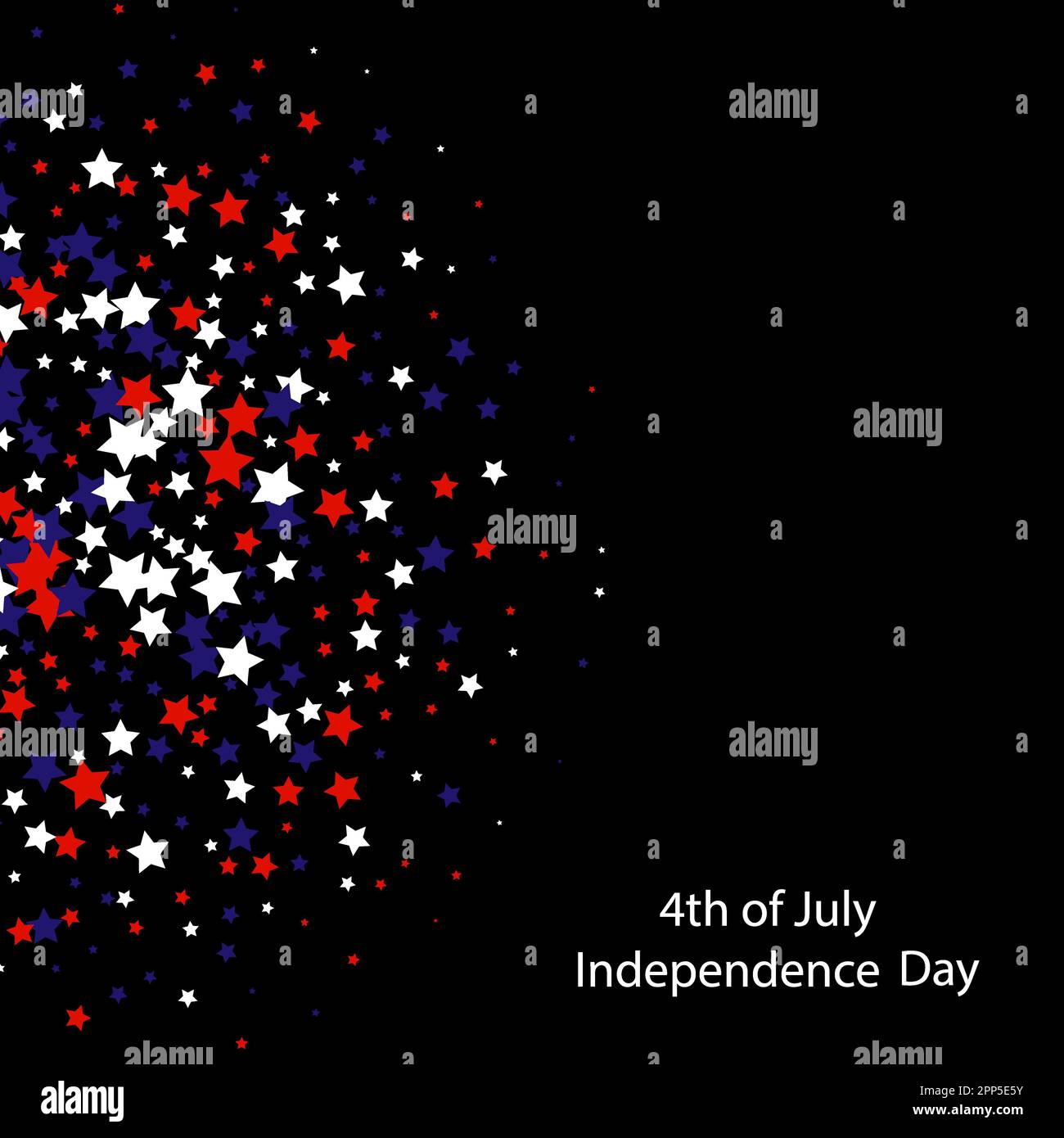 4th of July USA Independence Day. Star scattering. In the color of the ...