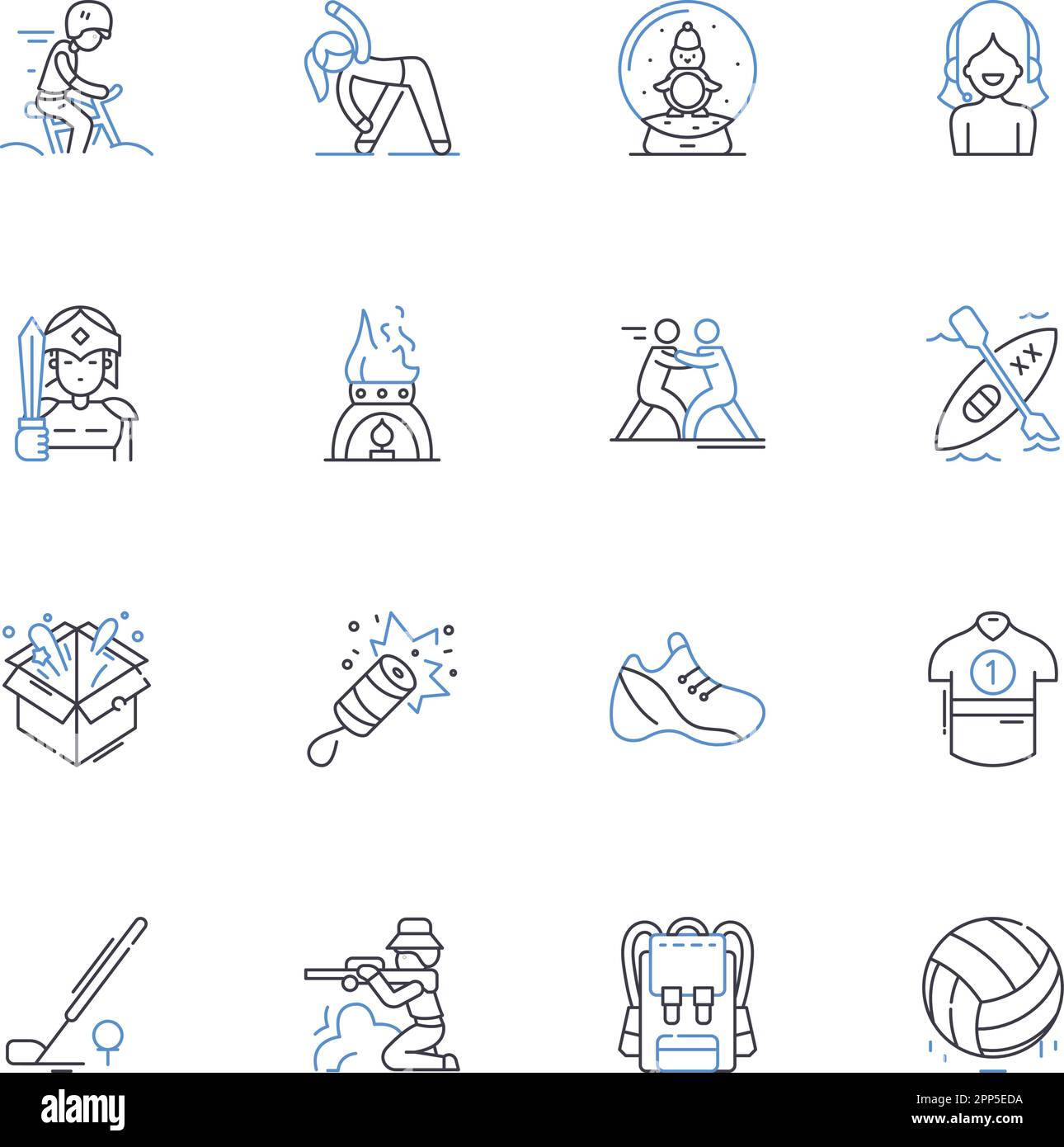 Engage line icons collection. Involve, Participate, Connect ...