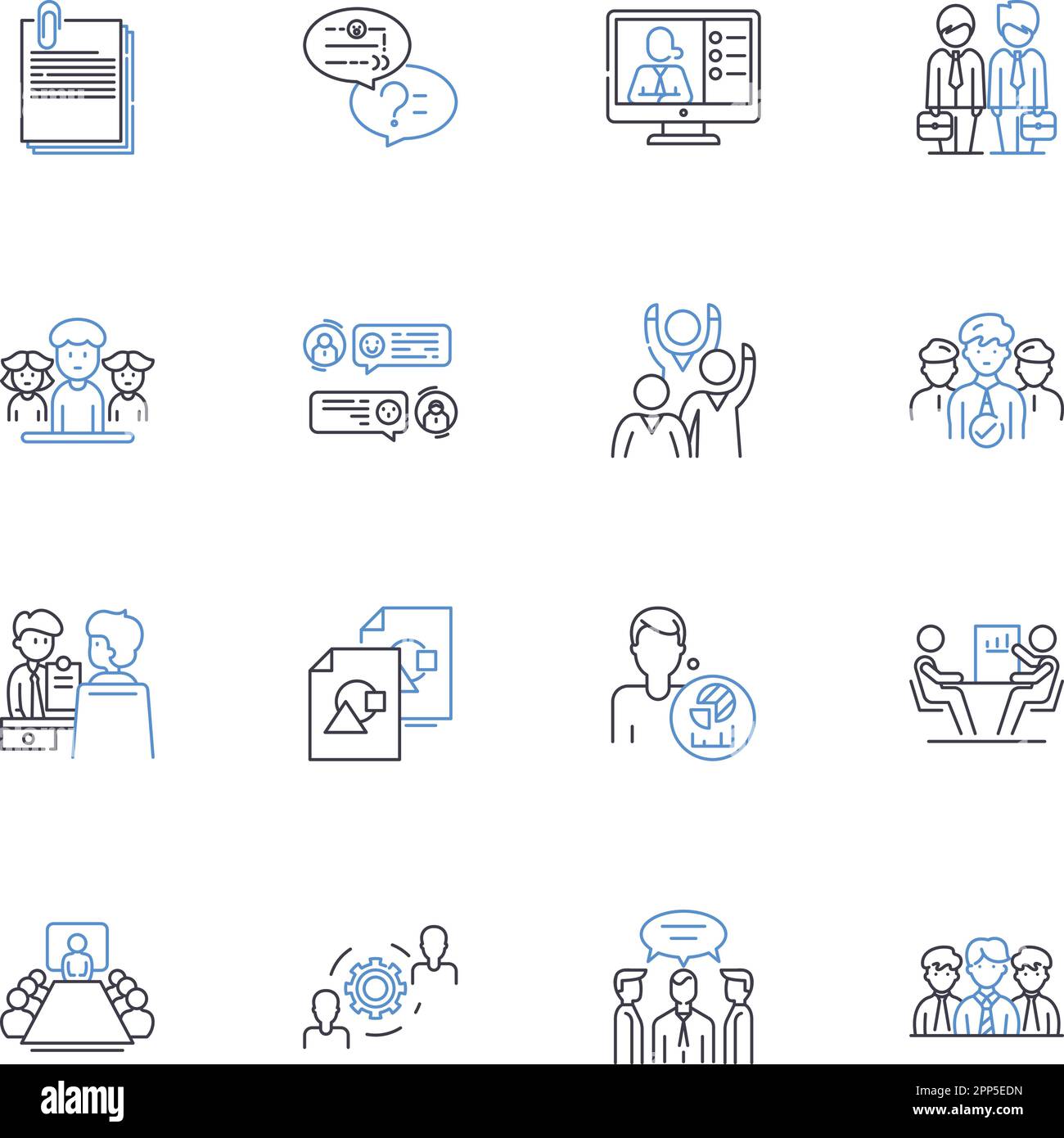 Production Schedule Line Icons Collection Timeline Schedule