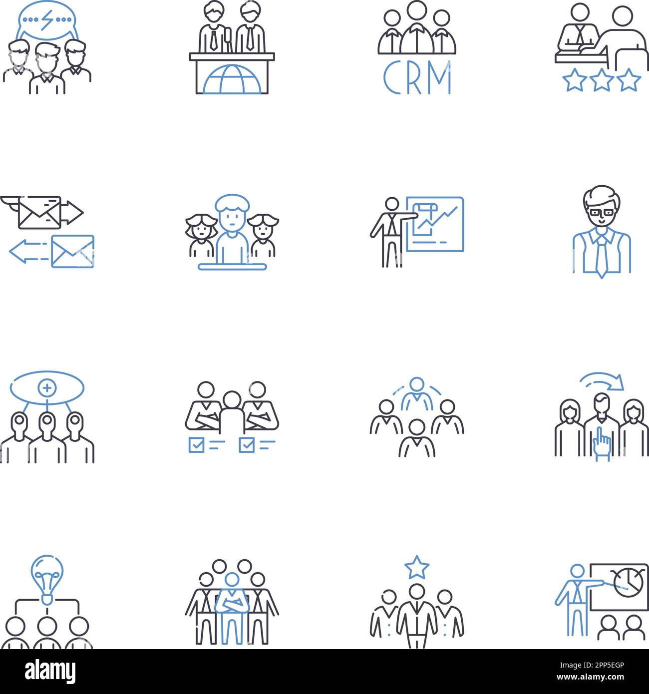 Business Update Line Icons Collection Expansion Innovation Growth