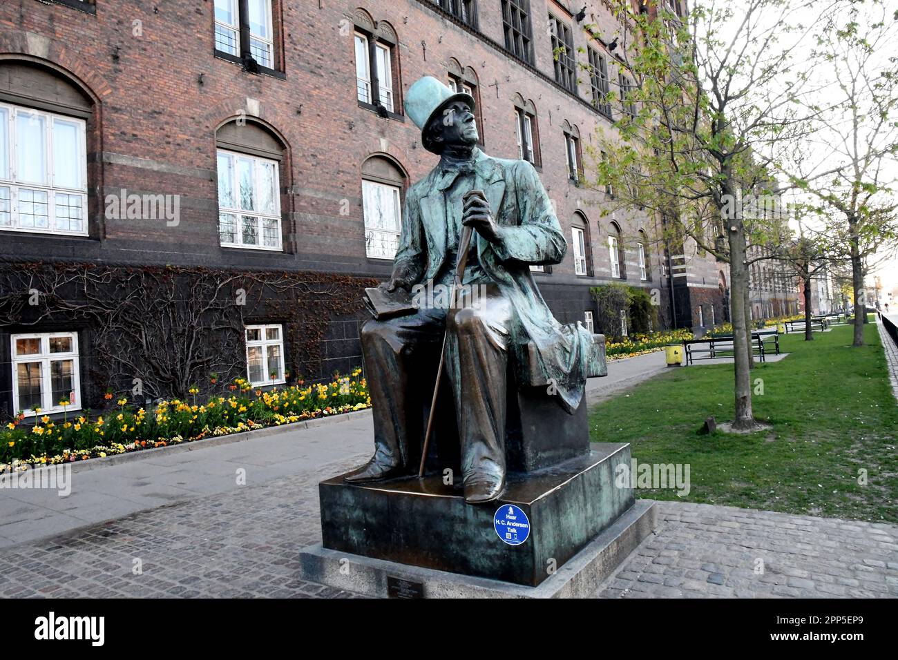 Copenhagen /Denmark/22 April 2023/Statue danish famous writer hans ...