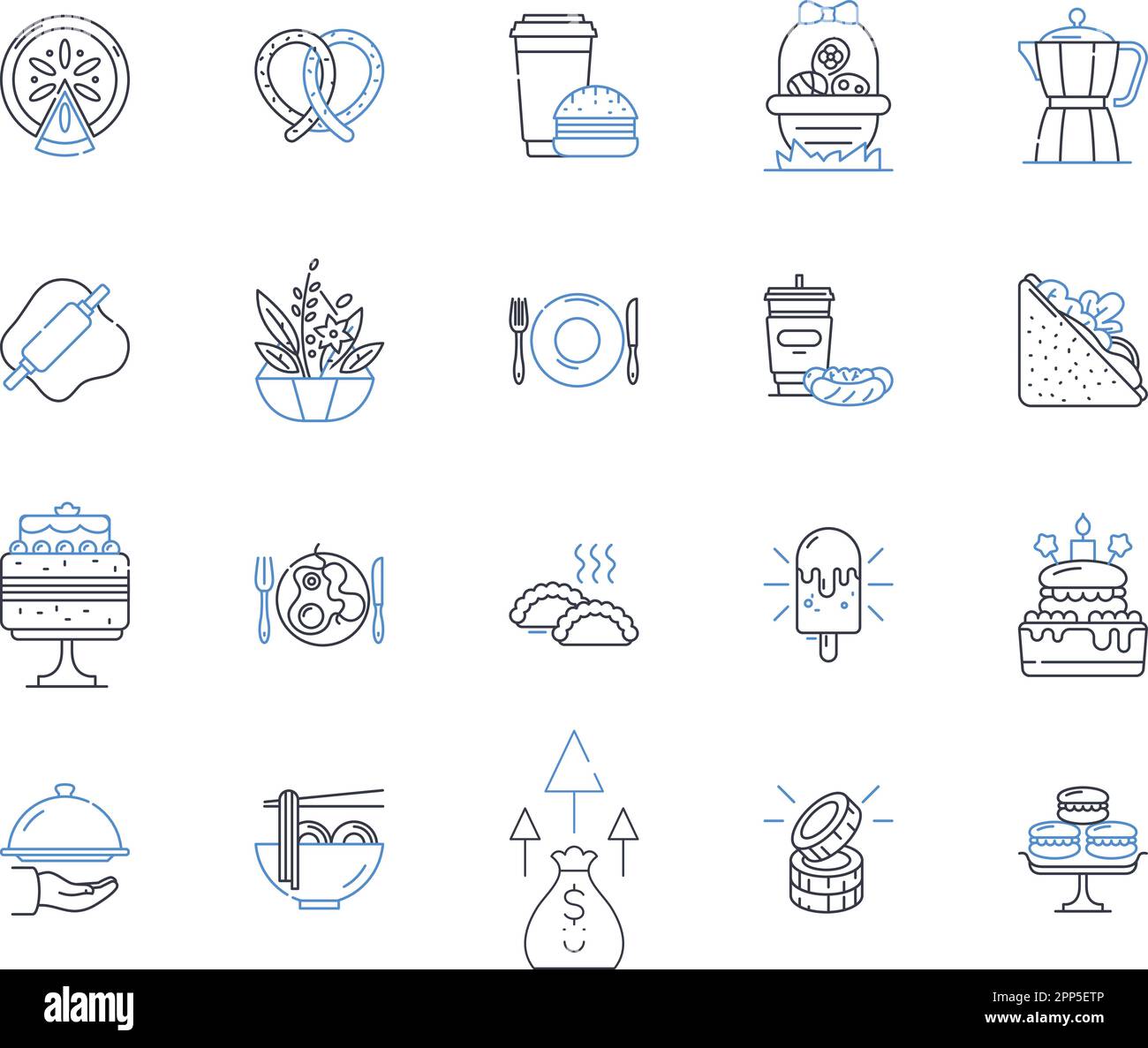 Deli shop line icons collection. Fresh, Gourmet, Charcuterie ...