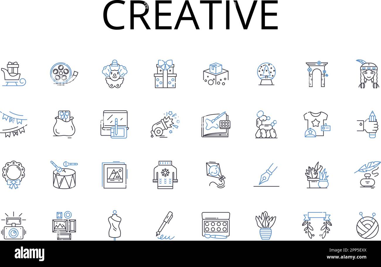 Creative line icons collection. Innovative, Resourceful, Artistic ...