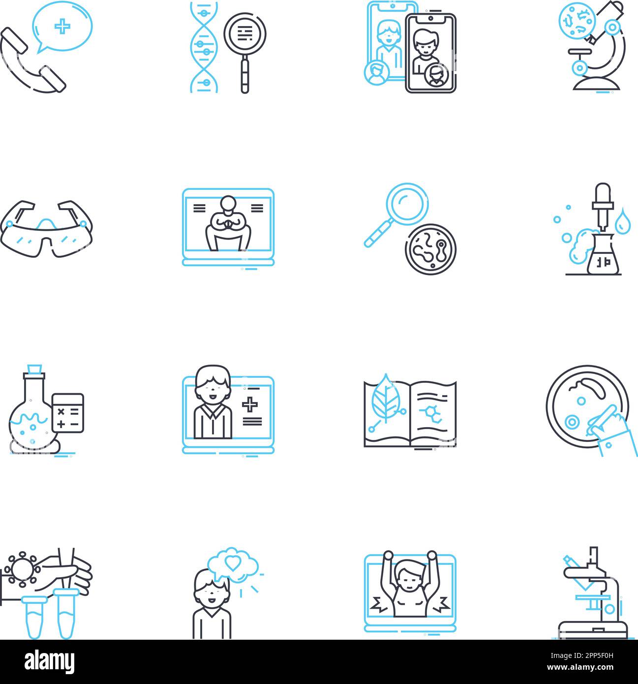 Resilience fortitude linear icons set. Endurance, Grit, Strength ...