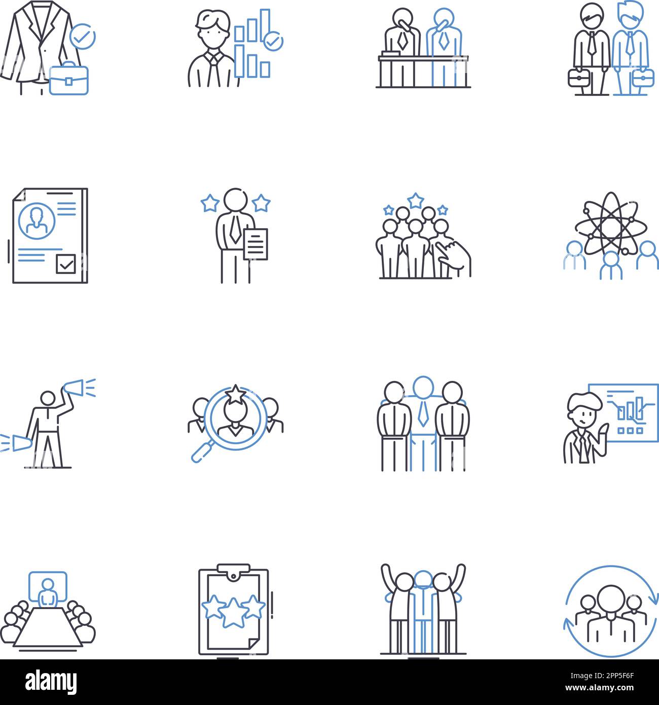 Priority setting line icons collection. Decision-making, Focus ...